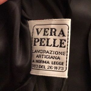 Vera Pelle | Jackets & Coats | Vera Pelle Black Leather Moto Jacket ...